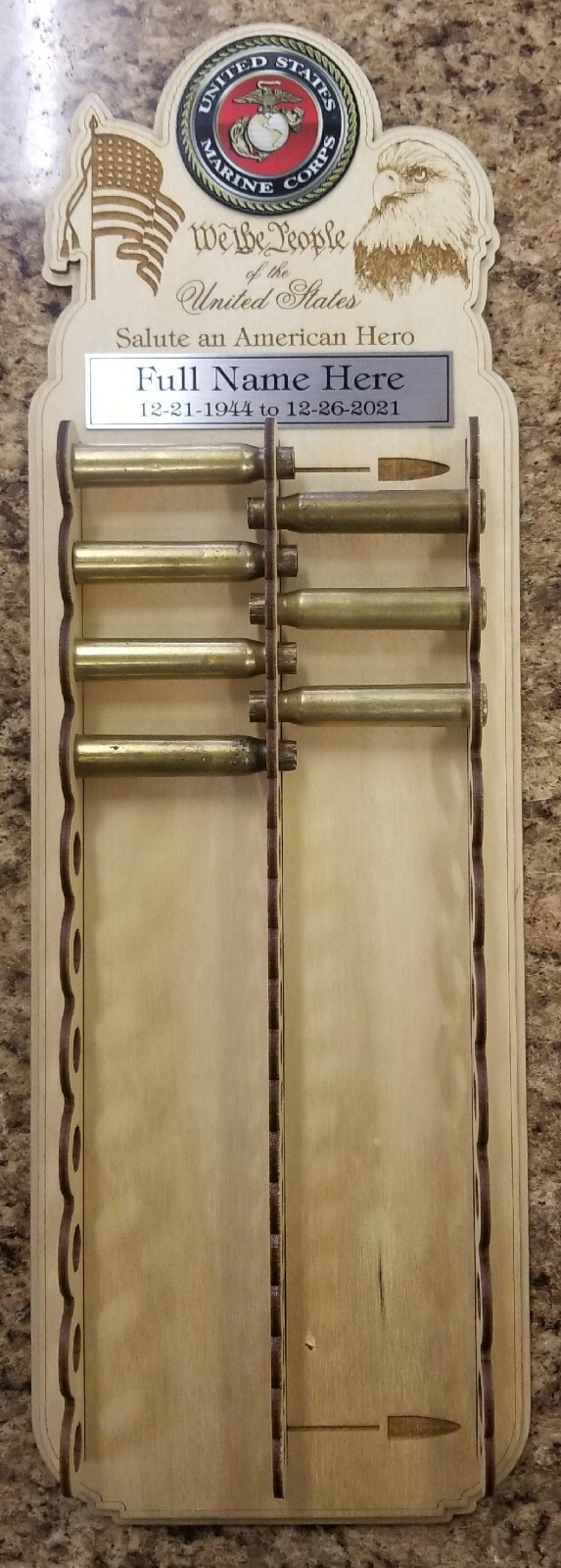 Army Navy Air Force Marine Coast Guard 21 Gun Funeral Shell Casing ...