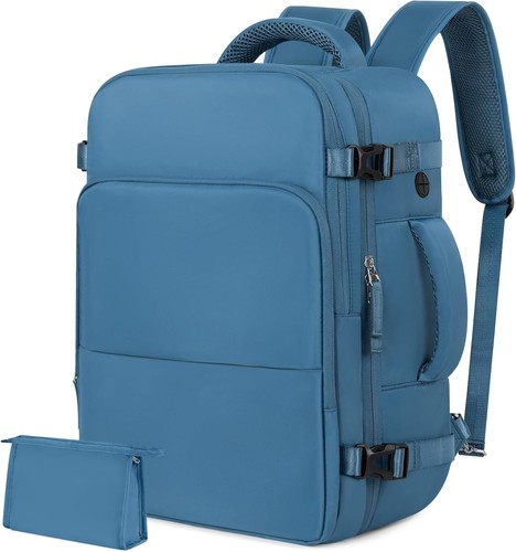 Travel Backpack for Men Women, Carry on Flight Approved, Dark Blue | eBay
