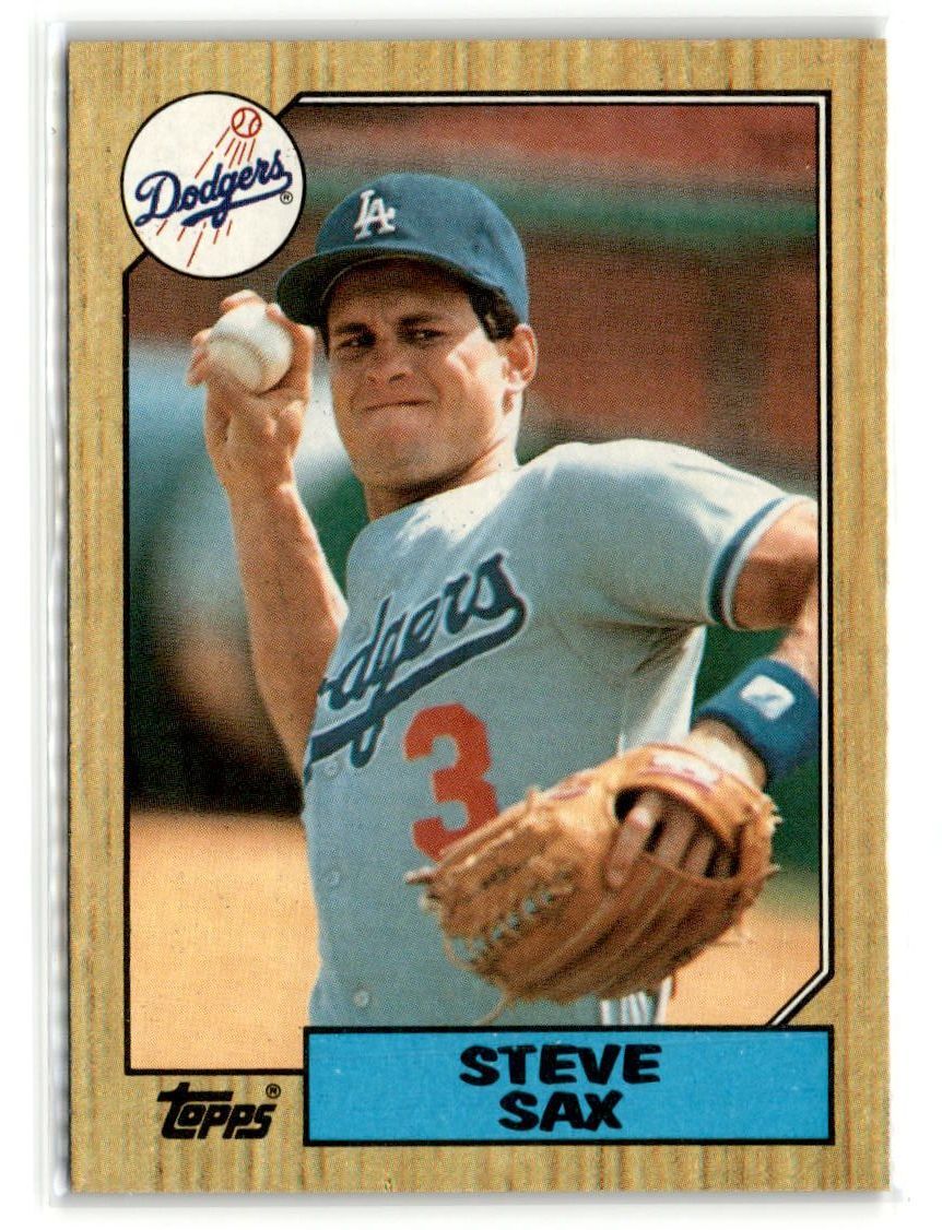 1987 Topps BASEBALL #769 Steve Sax Los Angeles Dodgers | eBay