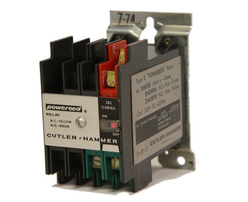 Cutler Hammer D40RB Type R Reed Relay 120V 50-400Hz Coil D40R R43A New ...