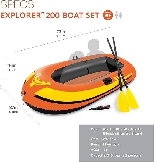 Bote Inflable Con Remos Balsa Bote De Pesca Resistente Durable Bomba De ...