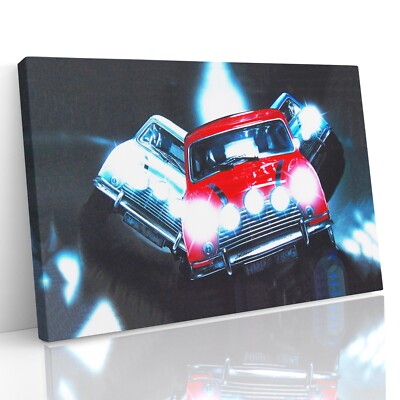 Mini Coopers Cars Italian Job Canvas Print Wall Art Home Décor Poster ...