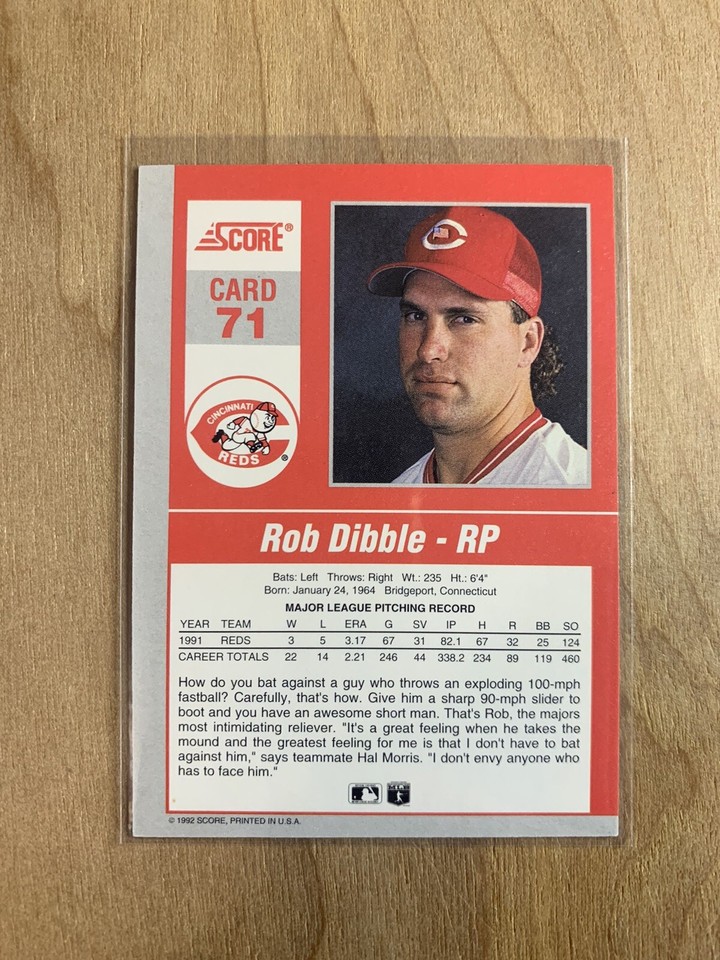 1992 Score Impact Players Rob Dibble #71 | eBay