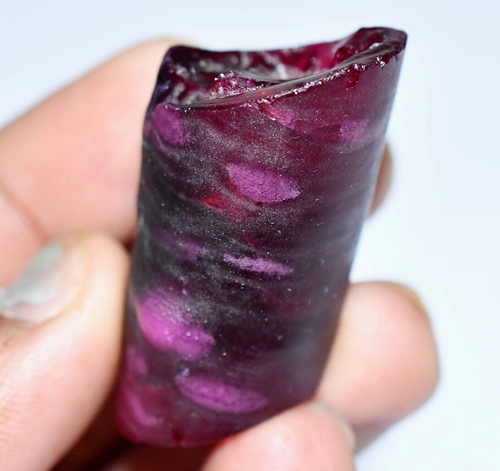 Natural Mogok Pink Ruby Rod 21.15 Ct Certified Facet Rough Loose ...