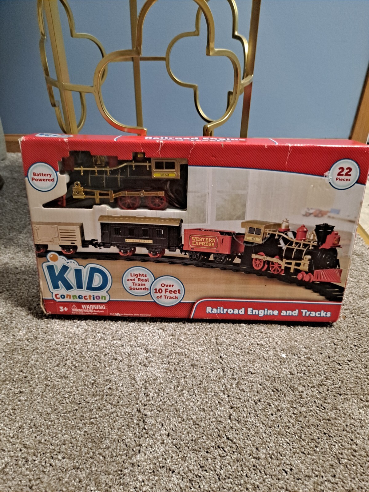 KID CONNECTION RAILROAD ENGINE AND TRACKS 22 Pc TRAIN SET LIGHTS ...