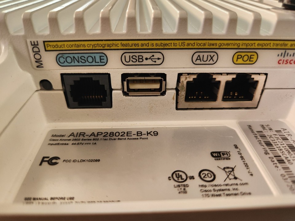Cisco Aironet AIR-AP2802E-B-K9 802.11ac Dual-Band Access Point | eBay