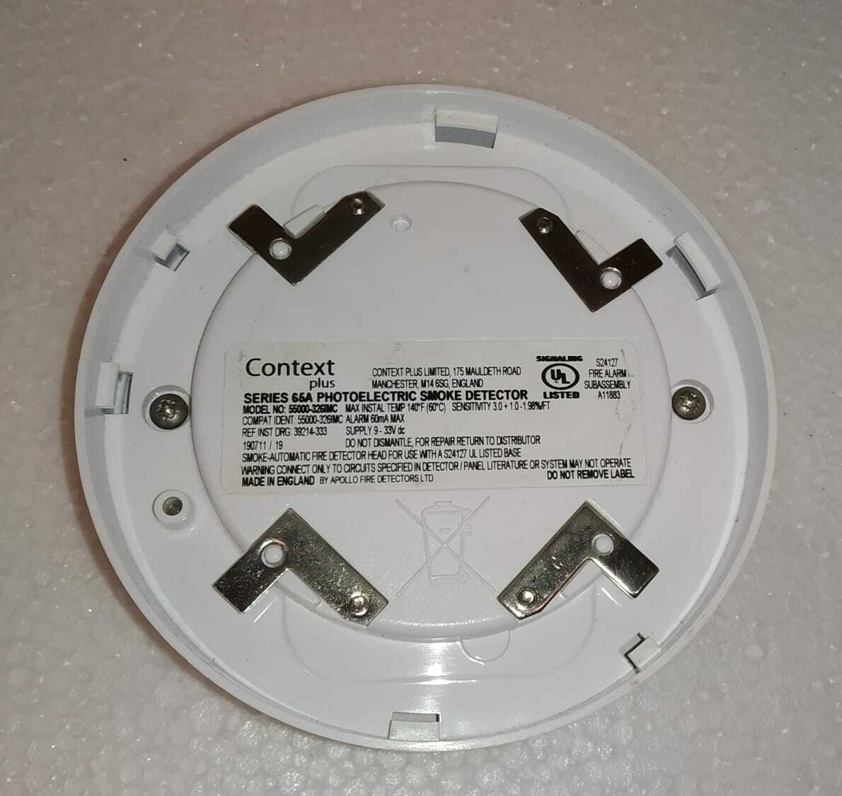 APOLLO 55000-326 IMC | PHOTOELECTRIC SMOKE DETECTOR WITH BASE | eBay