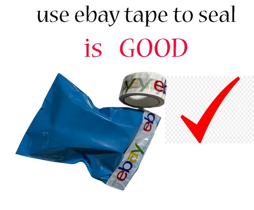 100 9x12 Blue Shipping Mailers Plastic Envelopes (Defective product no ...