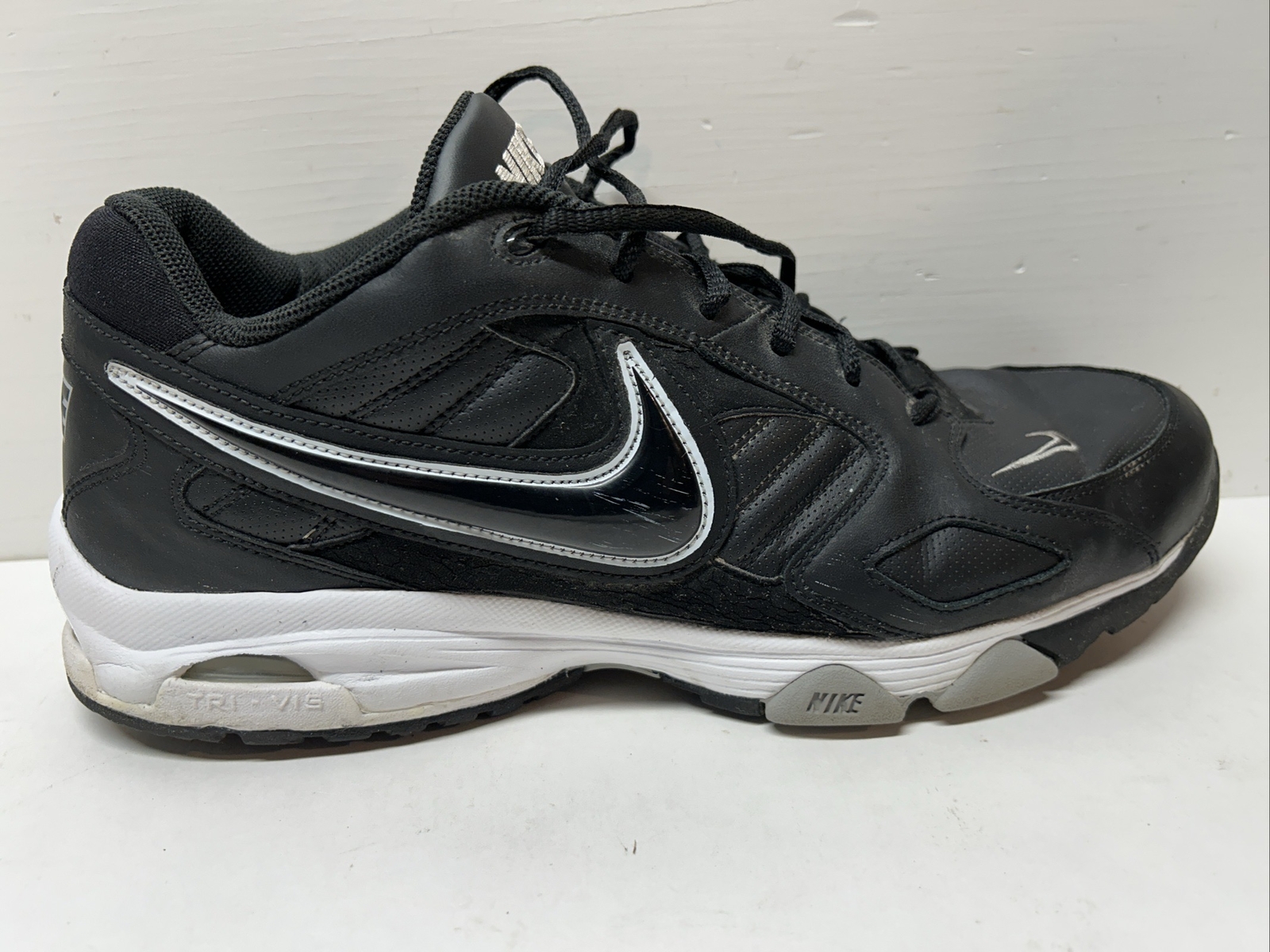 Nike Air Diamond Turf Training Shoes Black & White - … - Gem