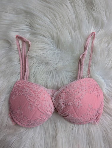 &M Pink Lace Push-Up Bra - Size 34C / 75C | eBay UK