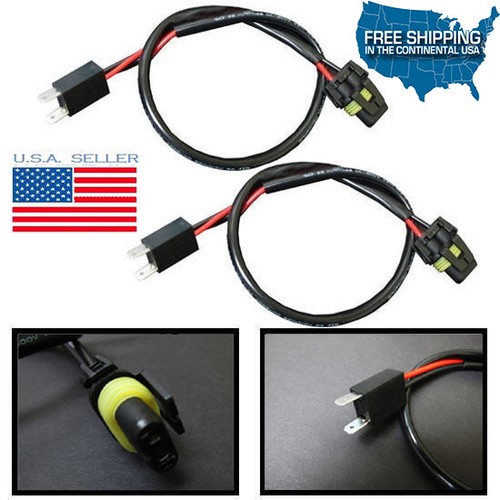 H7 HID Power Wire harness Plug Cord Cable Wiring HID headlamp pigtail ...