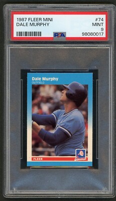 DALE MURPHY 1987 FLEER MINI #74 PSA 9 MINT | eBay
