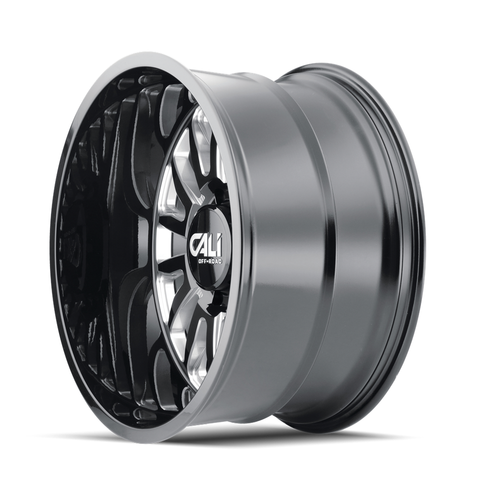 (Set-4) Cali Off-Road Summit 20x12 6x139.7 -51mm Black Milled Wheels 20 ...