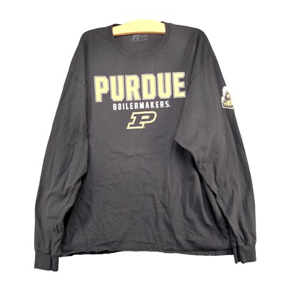Russell Men's Purdue Boilermakers Spell Out Graphic T-Shirt Black XL ...