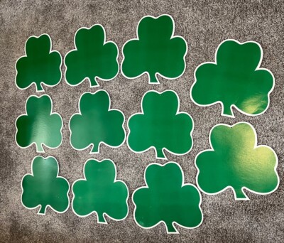 Vintage Shamrock Double Sided Die Cut Bulletin Board Hanging ...