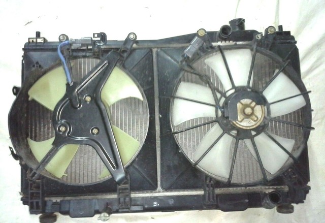 HONDA CIVIC OEM 1.7L RADIATOR DUAL COOLING FAN ASSEMBLY 01 02 03 04 05 ...