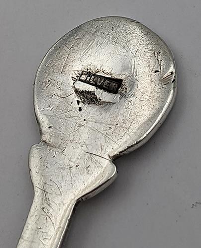 ALEXANDER RITCHIE IONA STYLE SOLID SILVER MUSTARD SPOON 20TH CENTURY ...