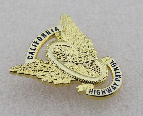 California State Police Gold Badge Highway Patrol Motorcycle Wings CHP ...