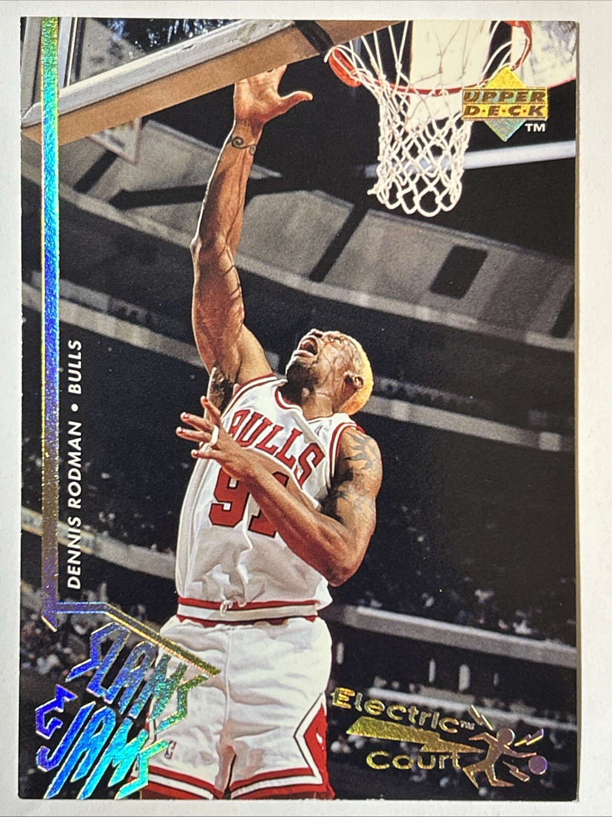 Dennis Rodman 1995 Upper Deck #356 Electric Court Gold Price Guide ...