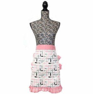 VINTAGE RETRO STYLE 50'S INSPIRED PINK PINNY COOKING WAIST KITCHEN ...
