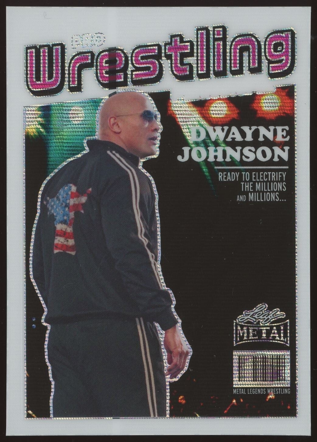 2024 Leaf Metal Wrestling White Wave Dwayne Johnson The Rock #WP-3 WWE ...