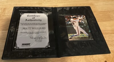 Matt Williams Giants Treat Pro Autograph Trading Card with COA | eBay