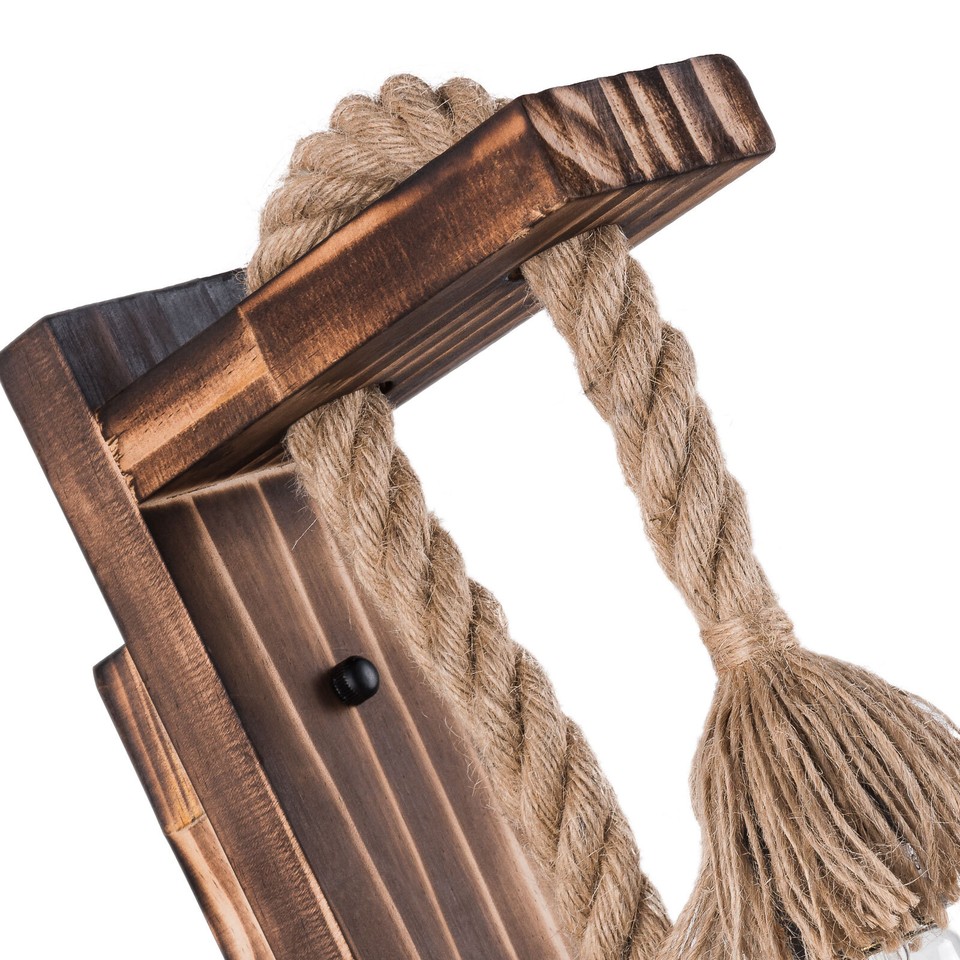 Industrial Classic Lamp Hemp Rope Wall Sconce Aisle Bar Wall Light 40W ...