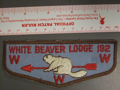 Boy Scout OA 182 White Beaver First Flap 8848KK | eBay