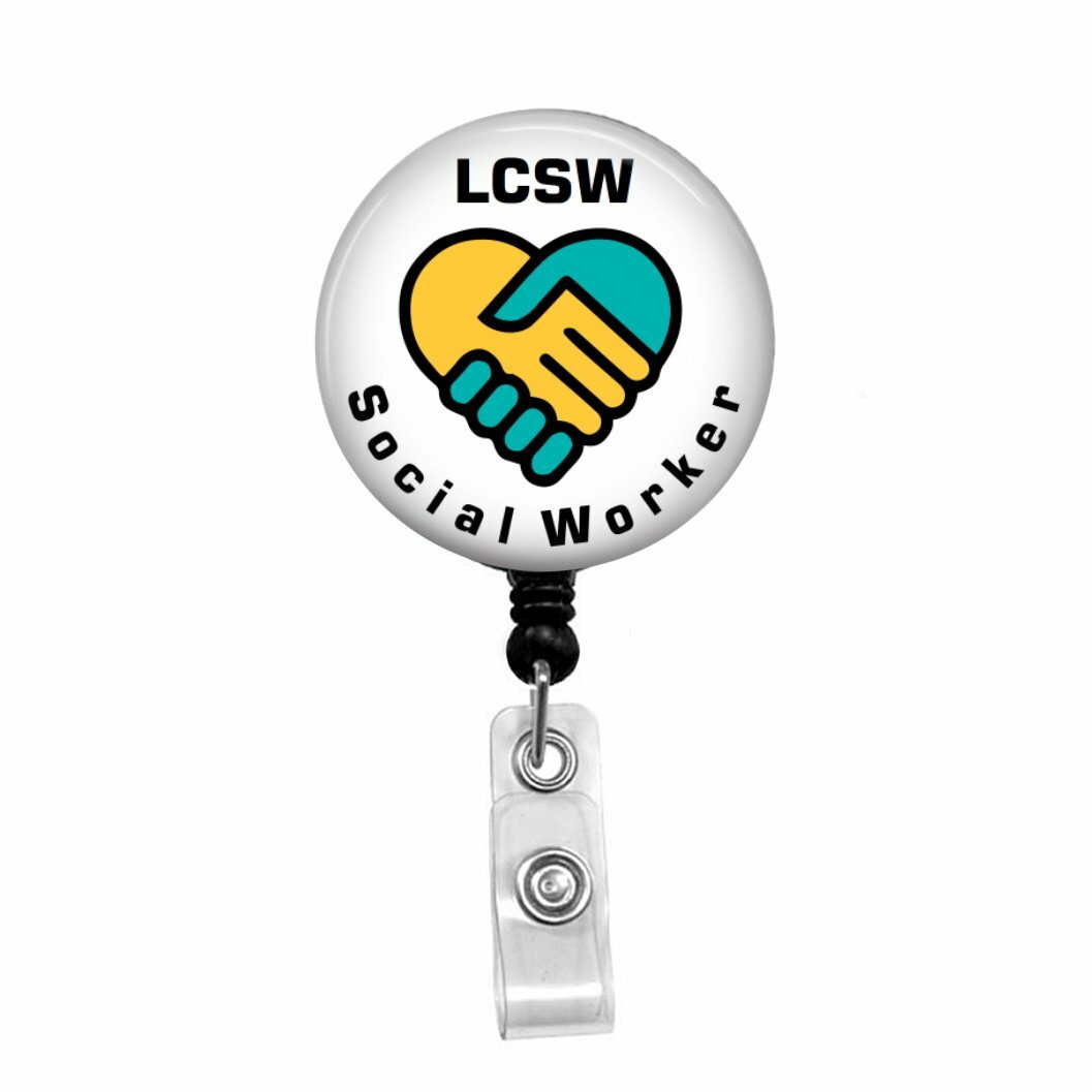 Social Worker - Retractable Badge Holder - Badge Reel - Lanyards ...