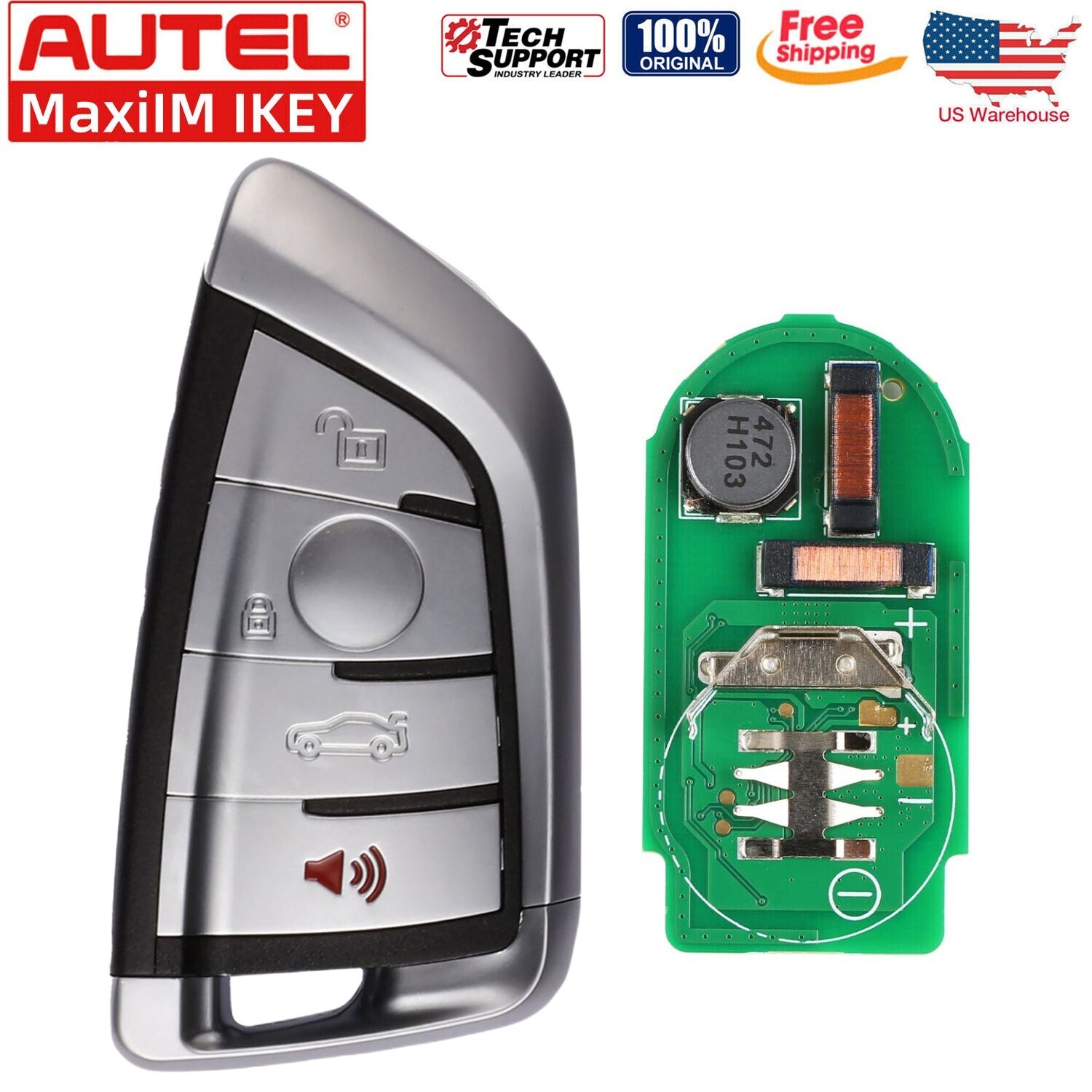 Autel IKEY Razor Programmable for BMW Key Creation with Autel KM100 ...