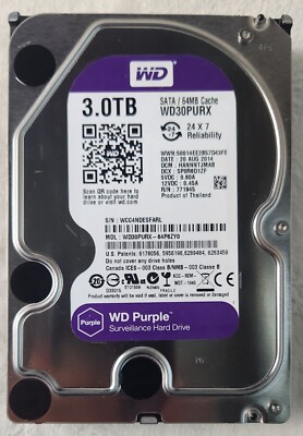 Western Digital WD30PURX SATA 3.0TB 3.5" 64MB 5400RPM Internal HDD - WD ...