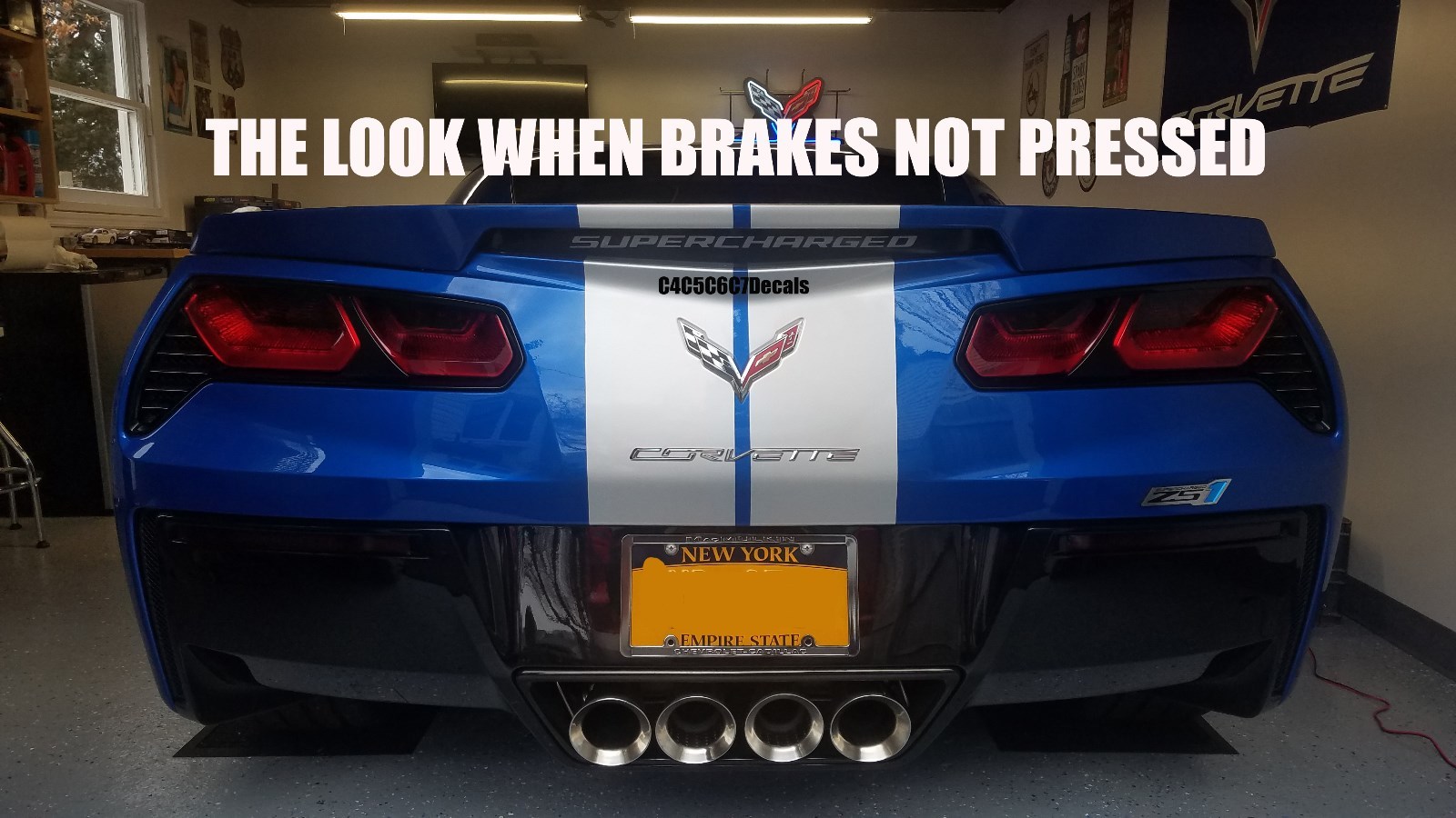 Chevy Corvette C7 3rd brake light decal GRAND SPORT & Z06 ONLY 14 15 16 ...