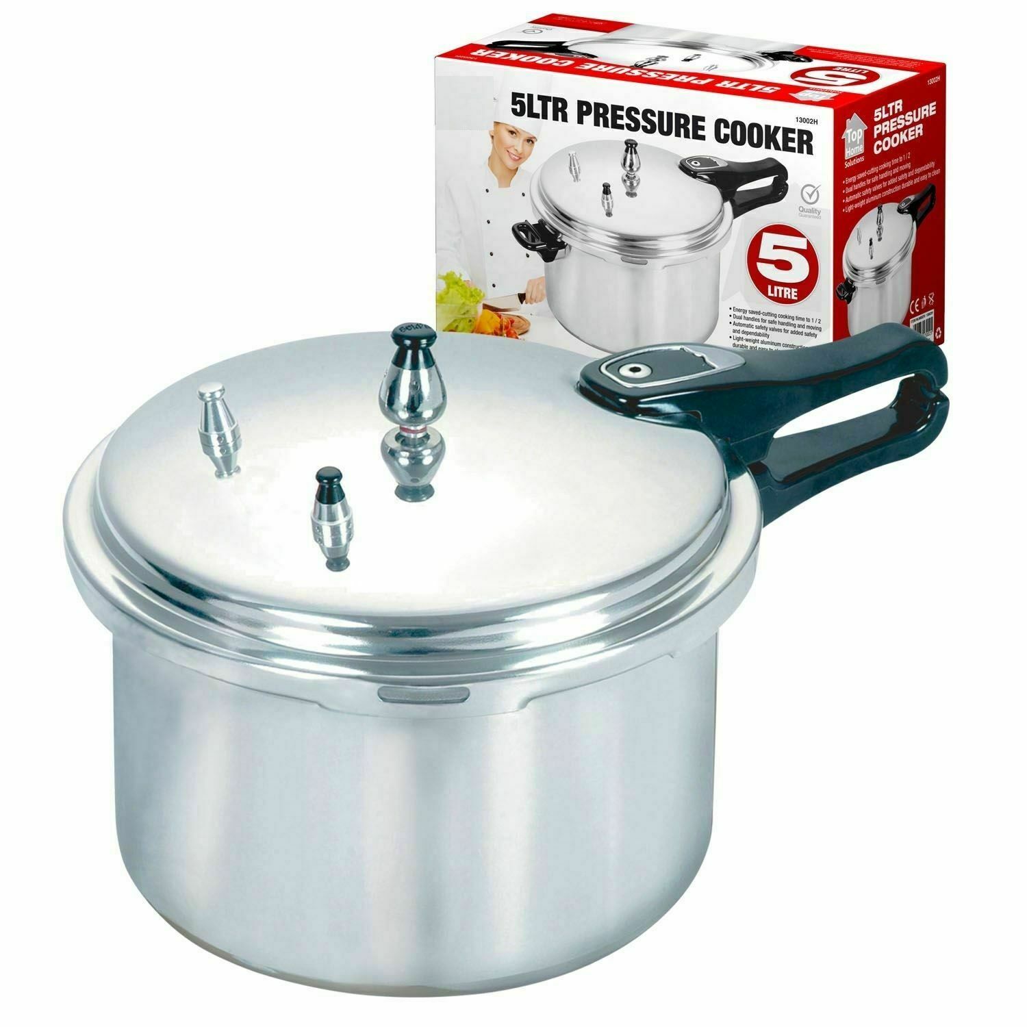 3L 5L 7L 9L 11L 13LTR PRESSURE COOKER ALUMINIUM KITCHEN COOKING ...