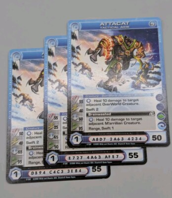 CHAOTIC TCG ATTACAT tactical Aide Creature 3 cards 1-50 2-55 | eBay