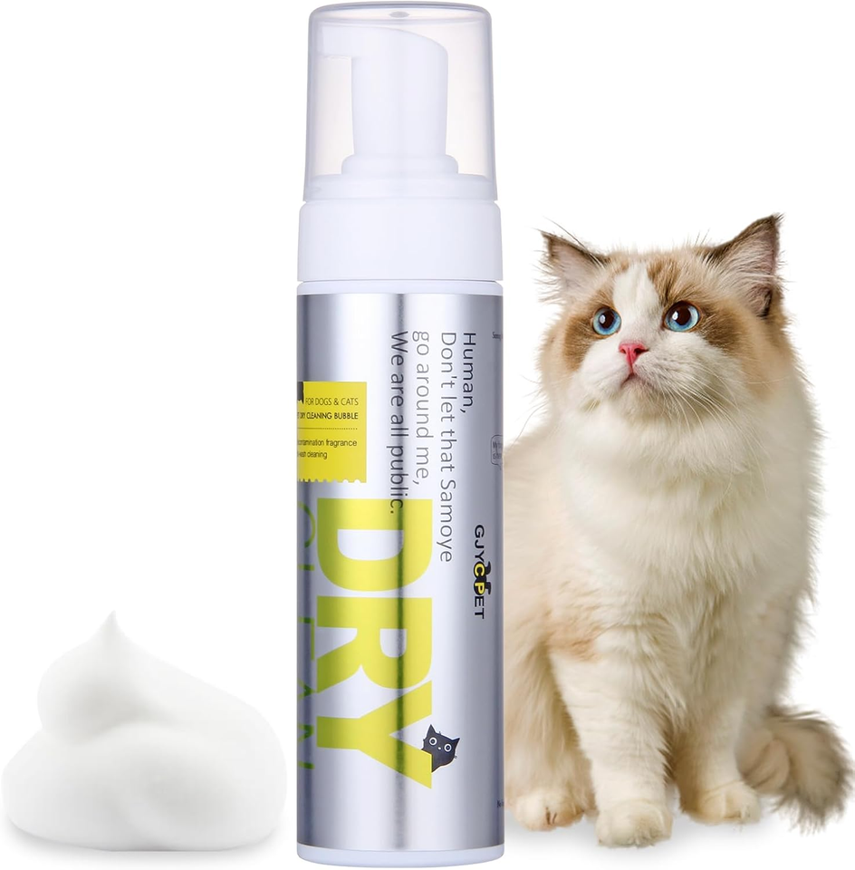 Waterless Kitten Shampoo Cat Shampoo - Licking Safe Dry Foam for Cats ...