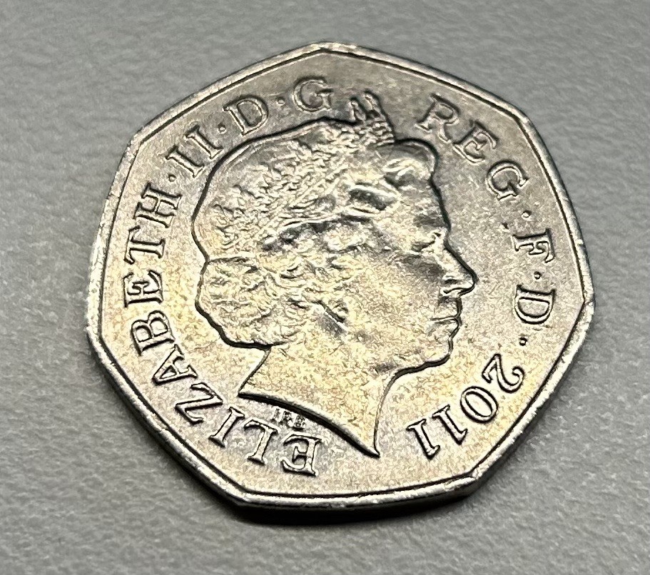 2011 FOOTBALL Offside Rule London Olympic 50p Fifty pence Coin ...