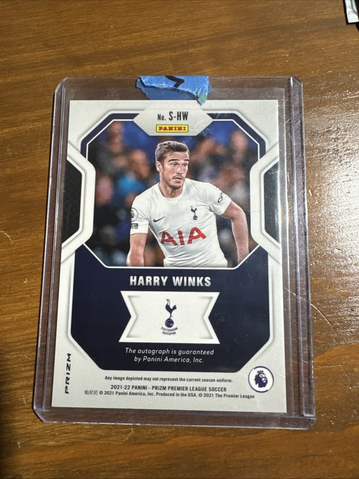 2021-22 Panini Prizm Premier League Signatures Harry Winks #S-HW Blue ...