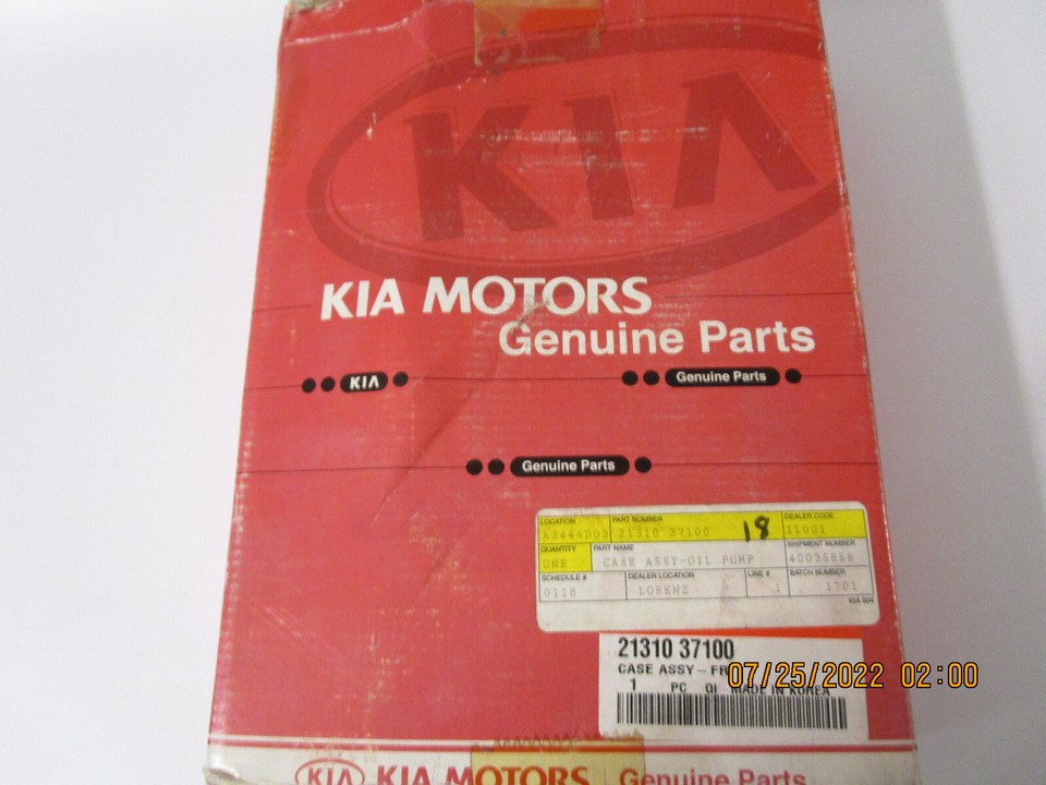 Genuine Kia OEM 2131037100 Oil Pump Case Assembly | eBay