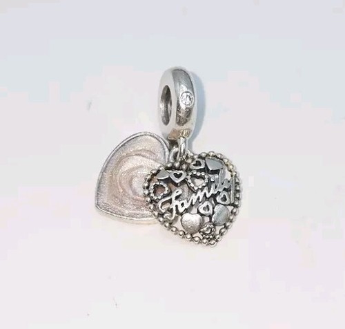 PANDORA STERLING SILVER HEART DANGLE LOVE MAKES A FAMILY CHARM ...