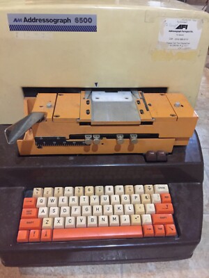 Addressograph 6500 Graphotype Debossing Embossing Dog ID Tag Printing ...