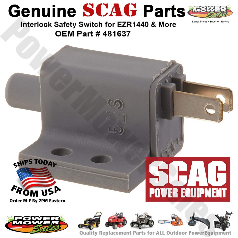 OEM SCAG Interlock Safety Switch EZR1440 1648 & More Mowers /AM-104884 ...