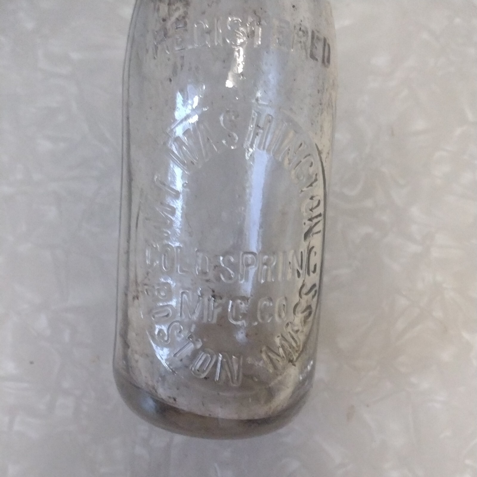 Old MT. WASHINGTON (N.H. ?) COLD SPRING MFG CO BOSTON SODA Clear BOTTLE ...