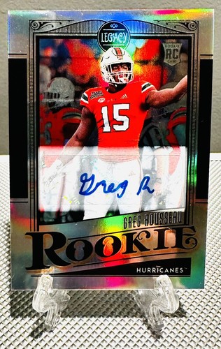 2021 Legacy GREG ROUSSEAU Rookie Auto Autograph Silver Prizm RC🔥Miami ...