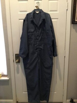 VINTAGE JC PENNEY "BIG MAC" NO IRON BLUE/GRAY COVERALLS 46R | eBay