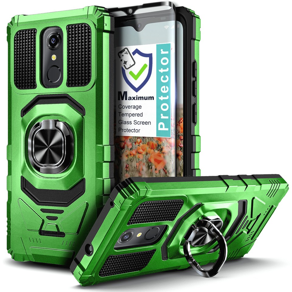 For Iris Connect (SH4650) Case Ring Stand Phone Cover + Tempered Glass ...