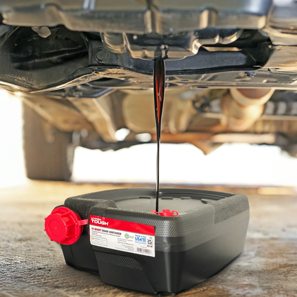 Oil Change Drain Container 10 Quart Large Pan leak-proof High Capacity ...