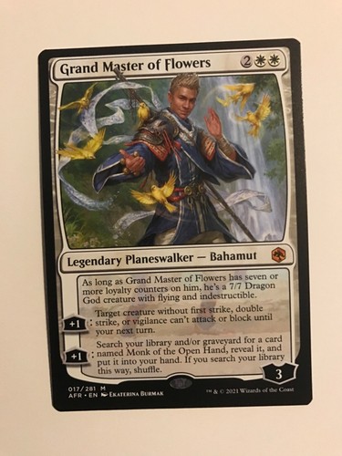 GRAND MASTER OF FLOWERS : AFR Magic the Gathering Mtg card; NM AD&D ...