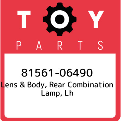 81561-06490 Toyota Lens & body, rear combination lamp, lh 8156106490 ...