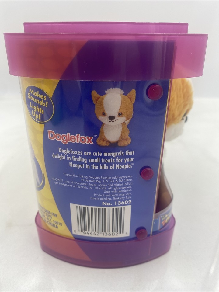 NEOPETS DOGLEFOX Interactive Petpet W/ SOUND 5" Plush STUFFED ANIMAL ...