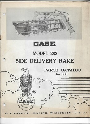 Original OEM OE 06/1960 Case Model 282 Side Delivery Rake Parts Catalog ...